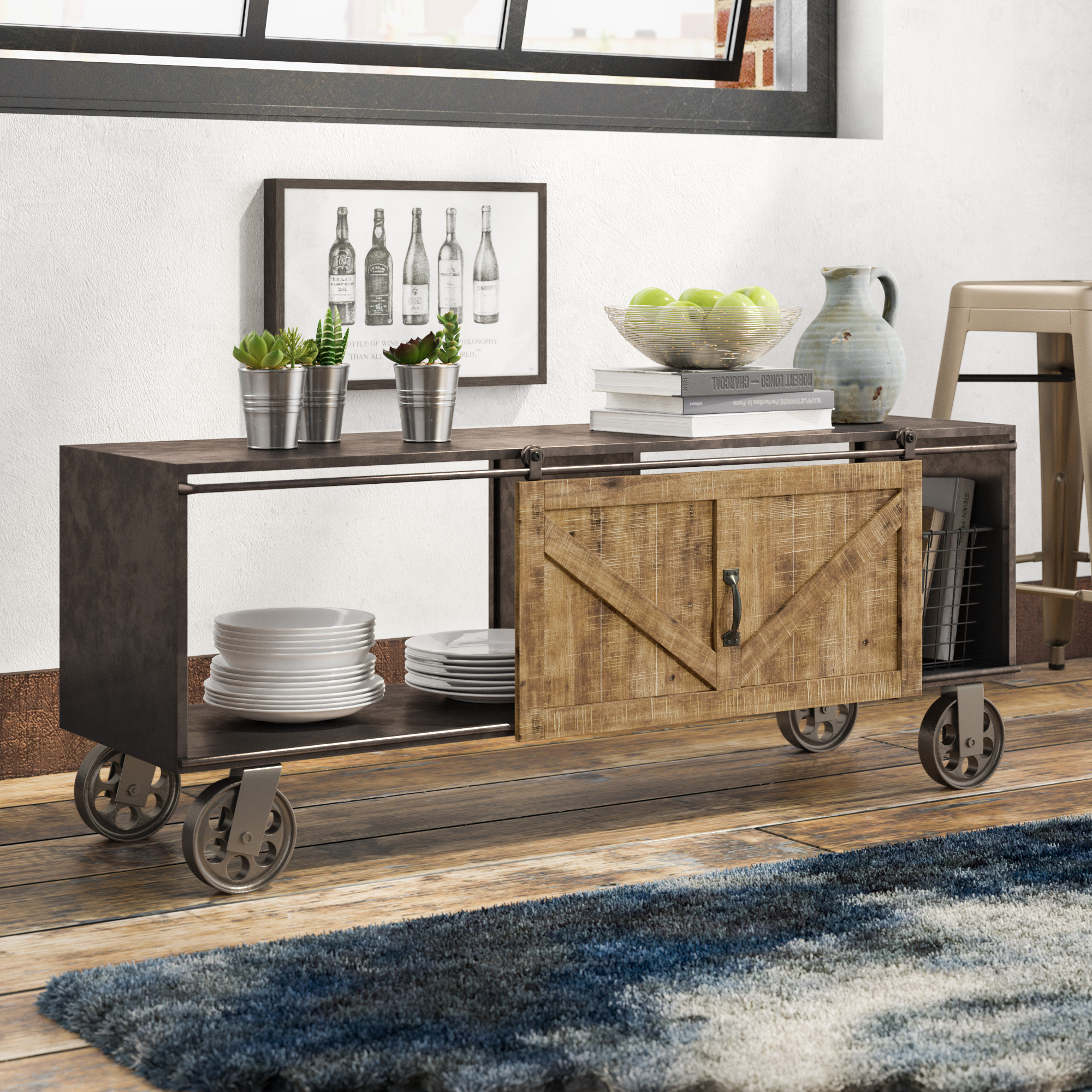 Industrial style credenza store